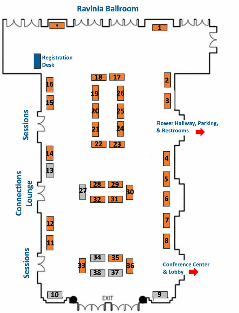 2023 Annual Conference Exhibitor & Sponsor Map