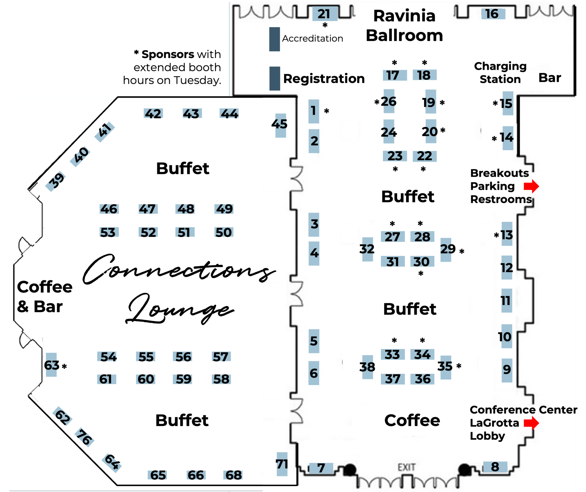 2025 Annual Conference Exhibitor & Sponsor Map